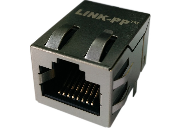 자석 잭 6605783-1의 Rj45 정각 PCB 연결관 10/100 mbps