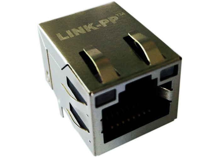 통합 자기학 10 vias PCB 발달 널과 가진 HFJT1-E1G41-L12RL RJ45