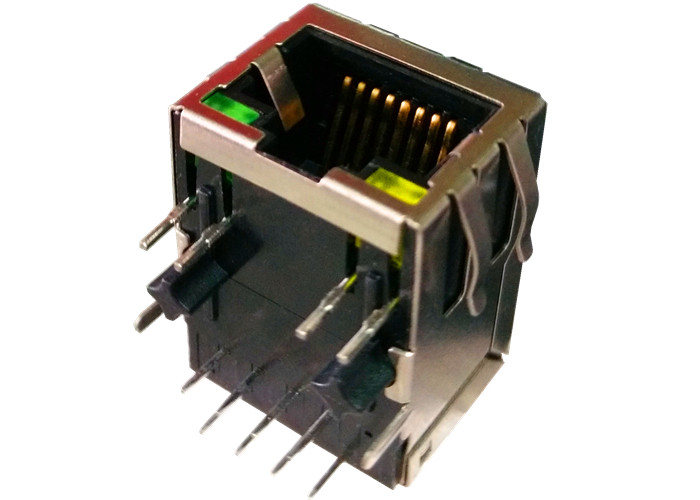 HFJ11-LG1GE-L21RL Conector Rj45 기가비트 탭 아래로 일반적인 형태 초크 잭